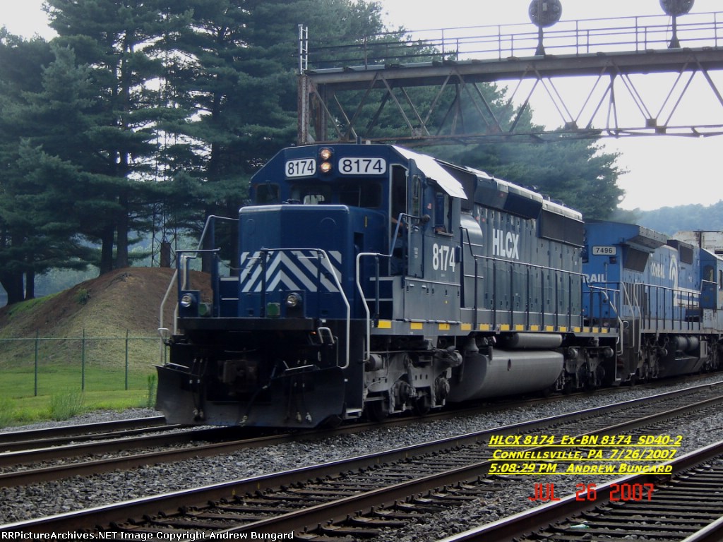 HLCX 8174 Ex-BN 8174 SD40-2 July 26, 2007